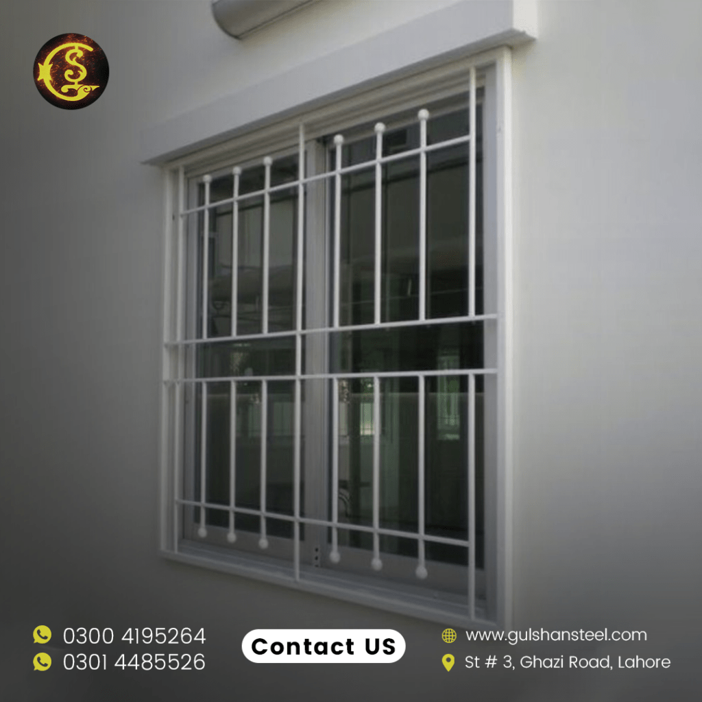 Simple iron window grill - Gulshan Steels
