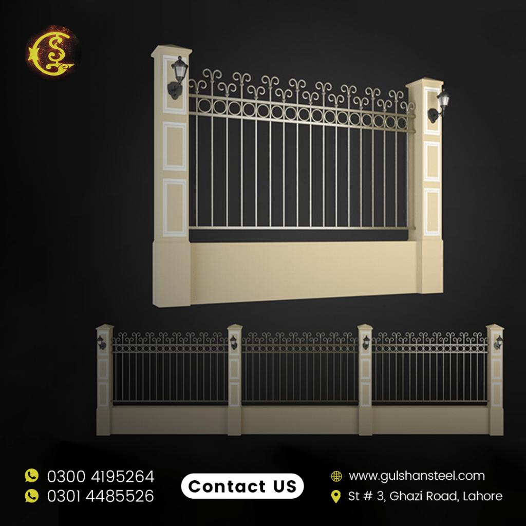 Wrought iron design for boundary wall - Gulshan Steels