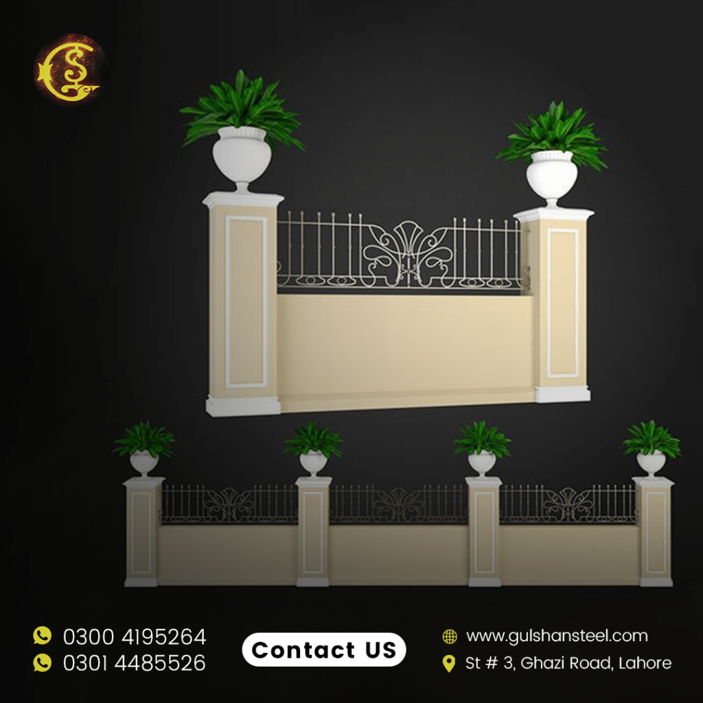 Boundary wall design for home - Gulshan Steels