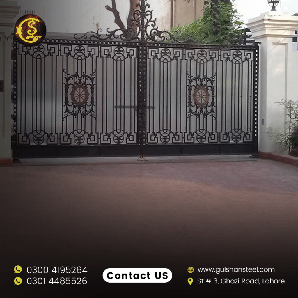 Wrought iron entry gates - Gulshan Steels