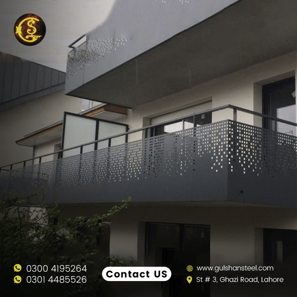 Decorative CNC balcony panels - Gulshan Steels