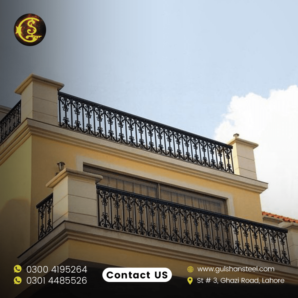 Decorative wrought iron balcony railings - Gulshan Steels