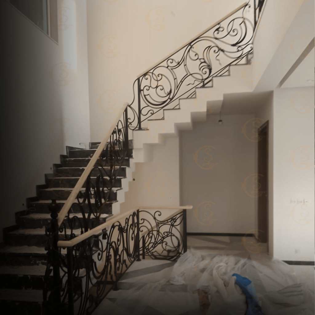 Wrought Iron Staircase Railings Design By Architecture Farooq Pasha ...