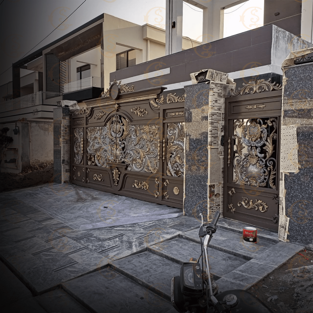 Silver Casting & Wrought Iron Main Gate
